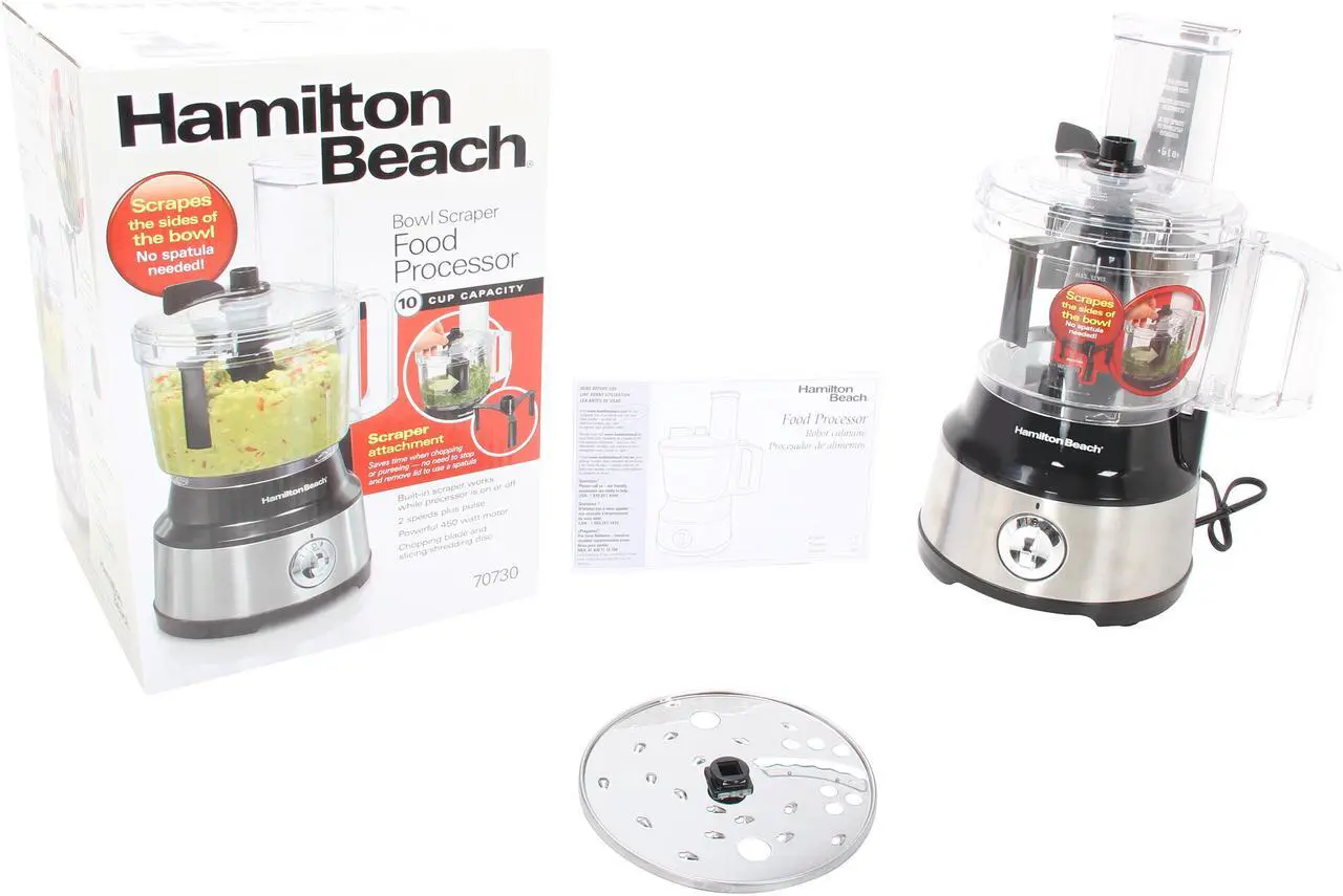 Hamilton Beach 10-Cup Food Processor with Bowl Scraper (MODEL: 70730G ...