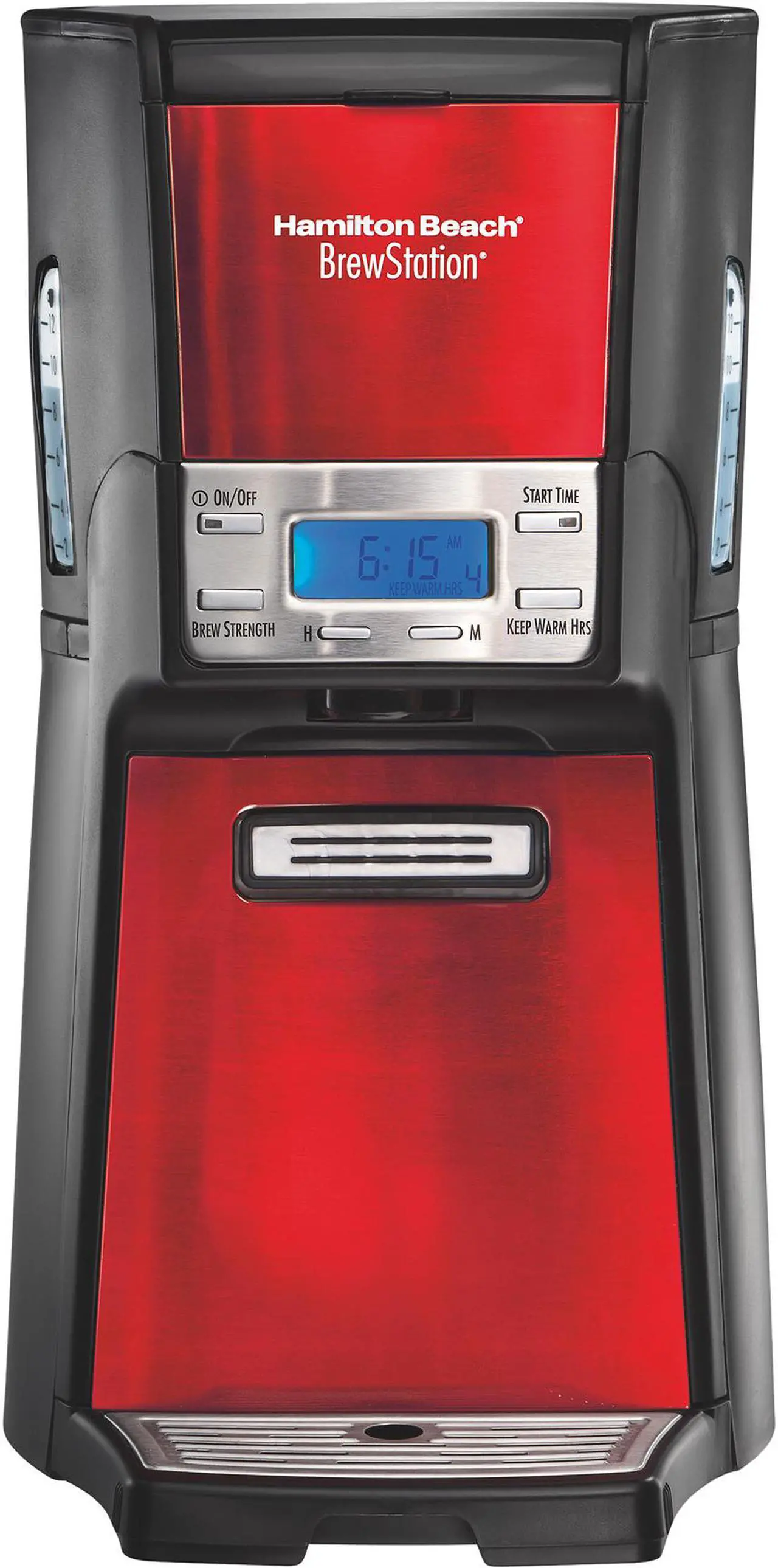 Hamilton Beach 48466-mx Red BrewStation 12 Cup Programmable Coffeemaker ...