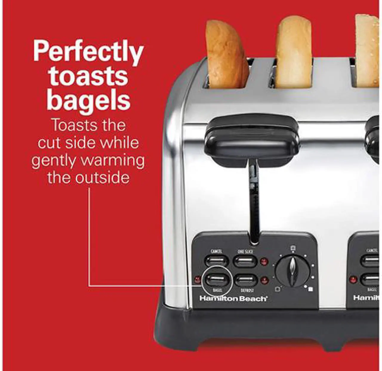 Hamilton Beach 24782 Classic 4 Slice Toaster with Sure-Toast Technology ...