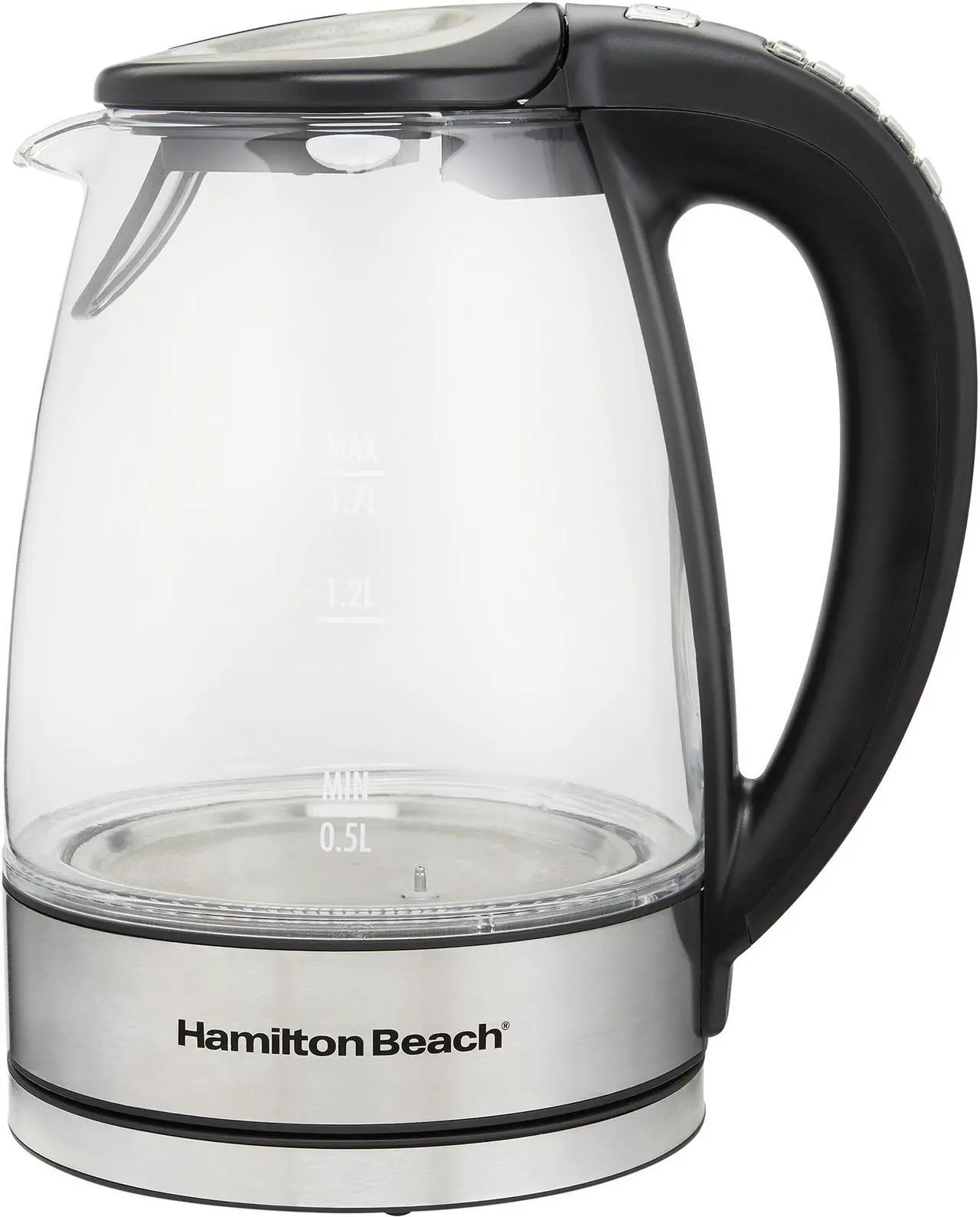 Hamilton Beach 40941R 1.7 Liter Variable Temperature Glass Kettle ...