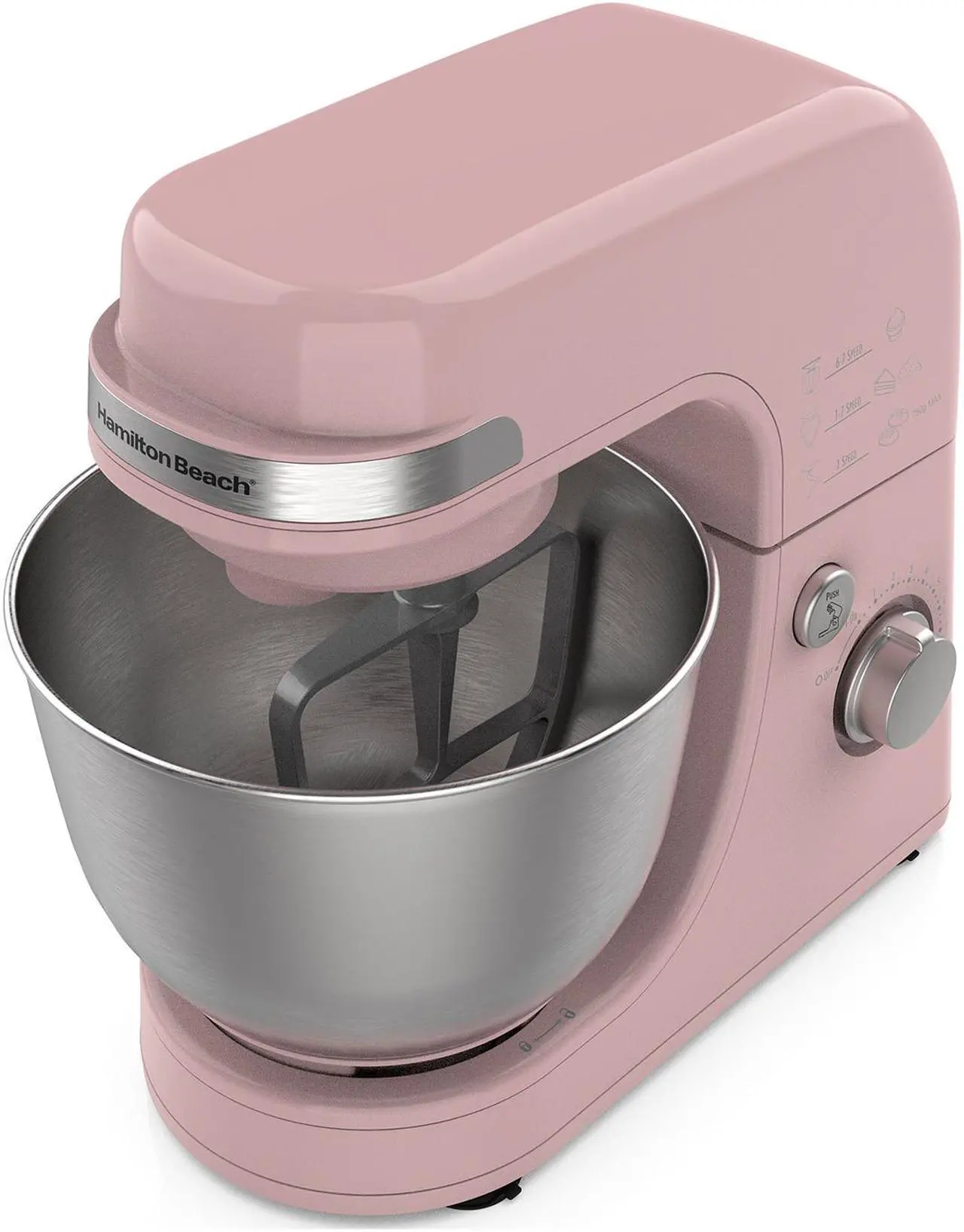 Hamilton Beach 63386 Stand Mixer 7 Speeds 4 Quart Capacity Rose stand ...