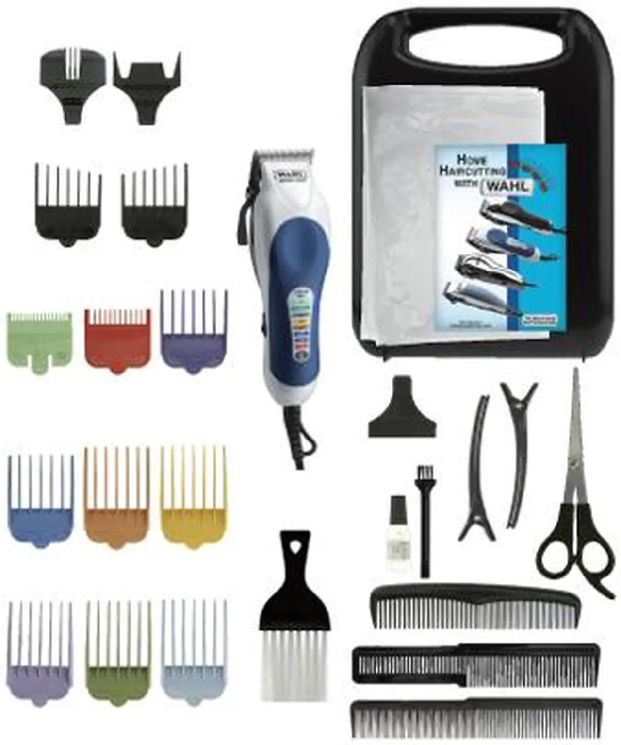 WAHL 79300-1001 26 Pc Color Coded Haircutting Kit - Newegg.com
