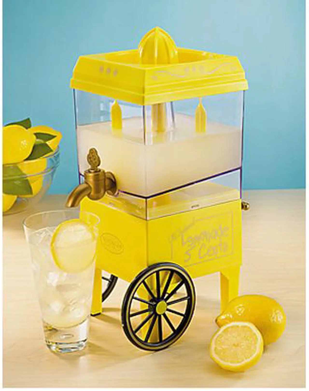 NOSTALGIA ELECTRICS LJS-402 Yellow Old Fashioned Lemonade Juice Stand ...