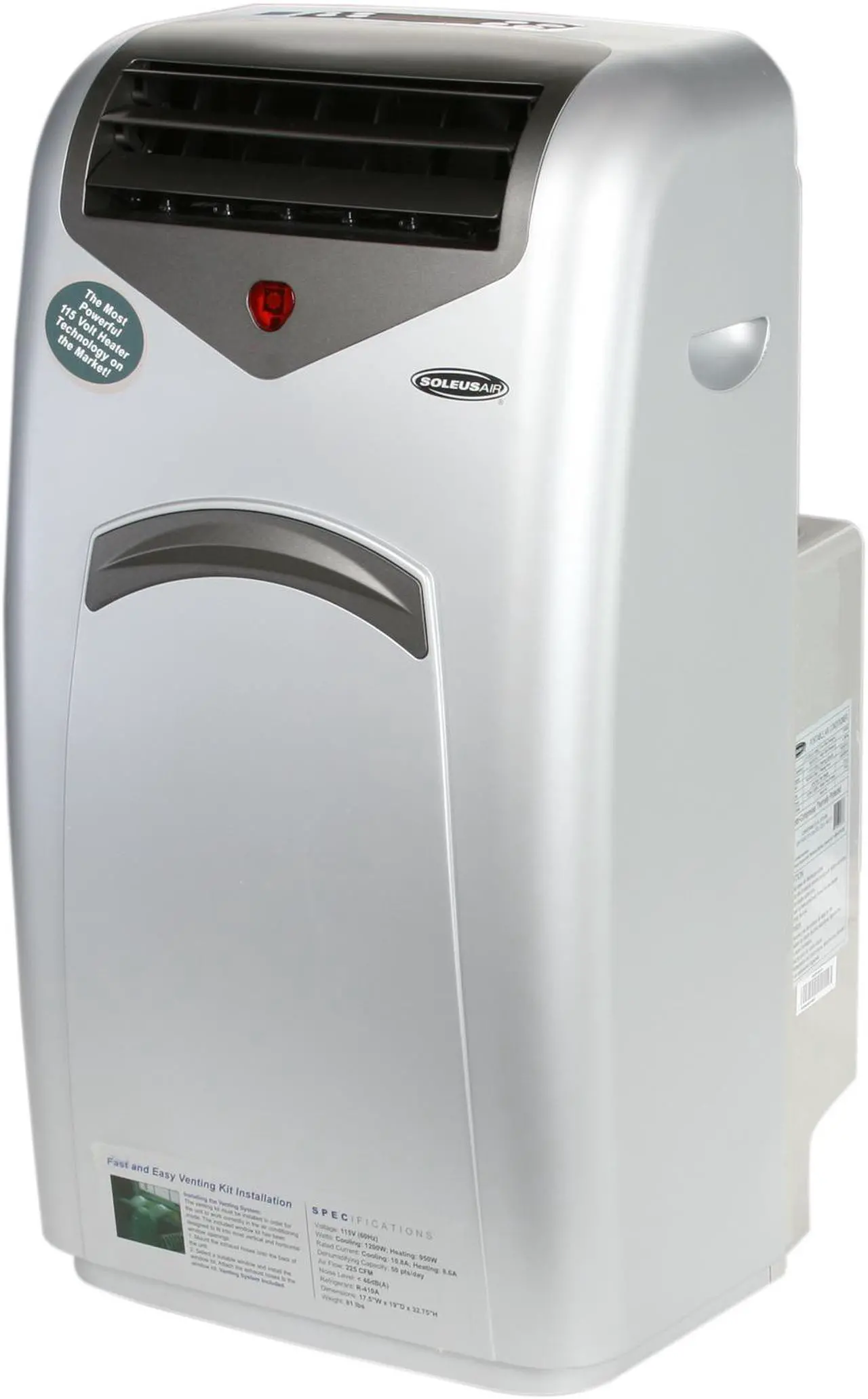 SOLEUS AIR LX-100HP 4-in-1 10,000 BTU Capacity Portable Air Conditioner ...