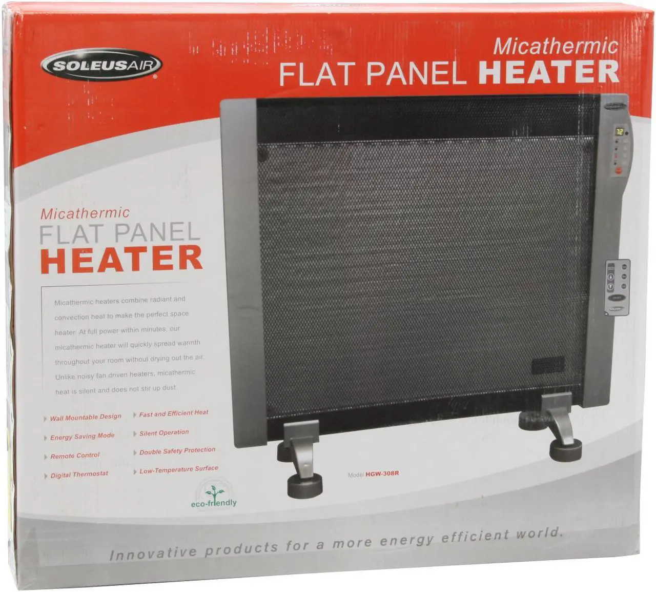 Soleus Air HGW-308R Wall Mounted Micathermic Heater with Remote Control ...