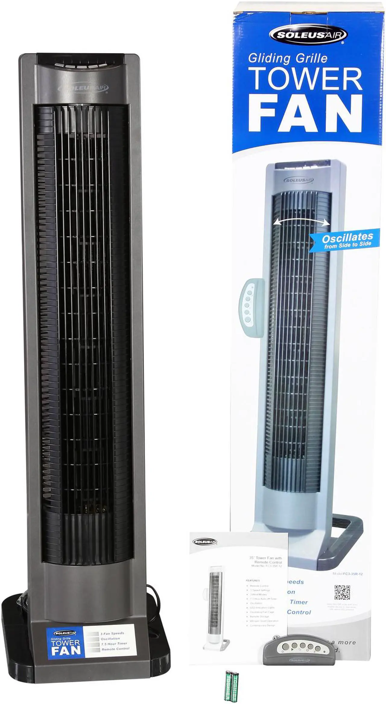 Soleus FC-35R Tower Fan with Remote Control - Newegg.com