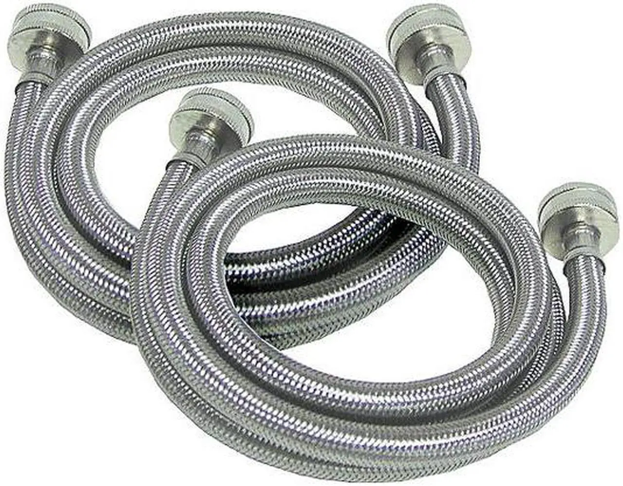 Certified Appliance WMSL5 2-PACK Braided Stainless Steel Washing ...