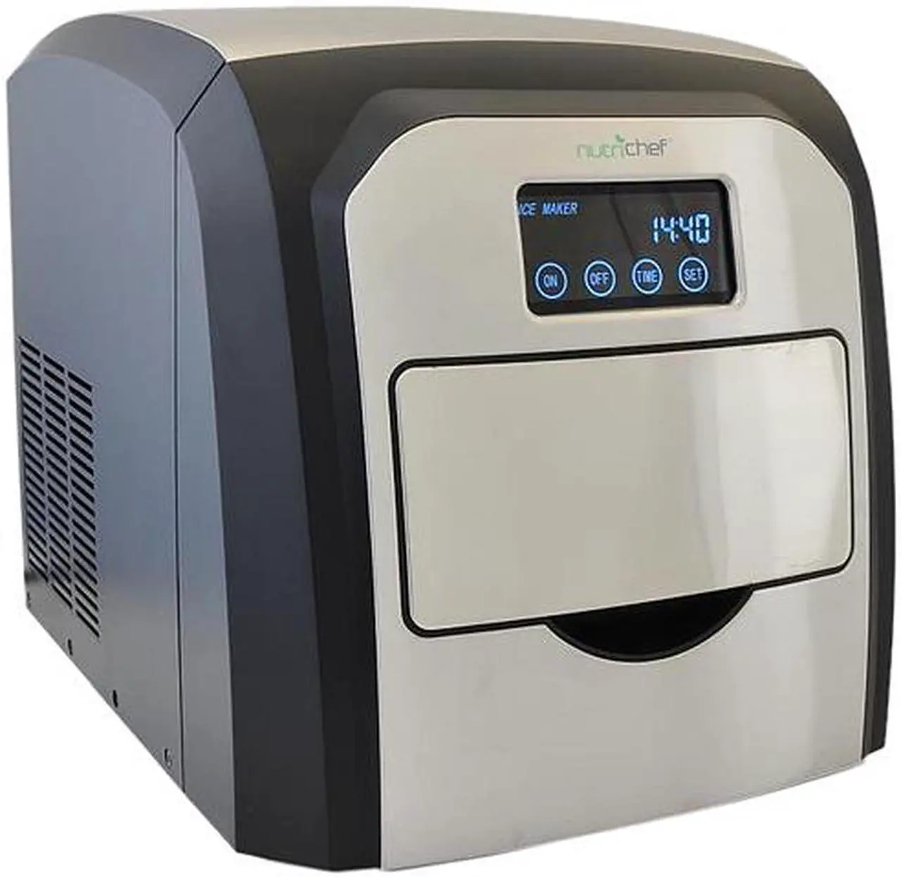 NutriChef PICEM35 Digital Ice Maker Front Loader Ice Tray Full & Add ...