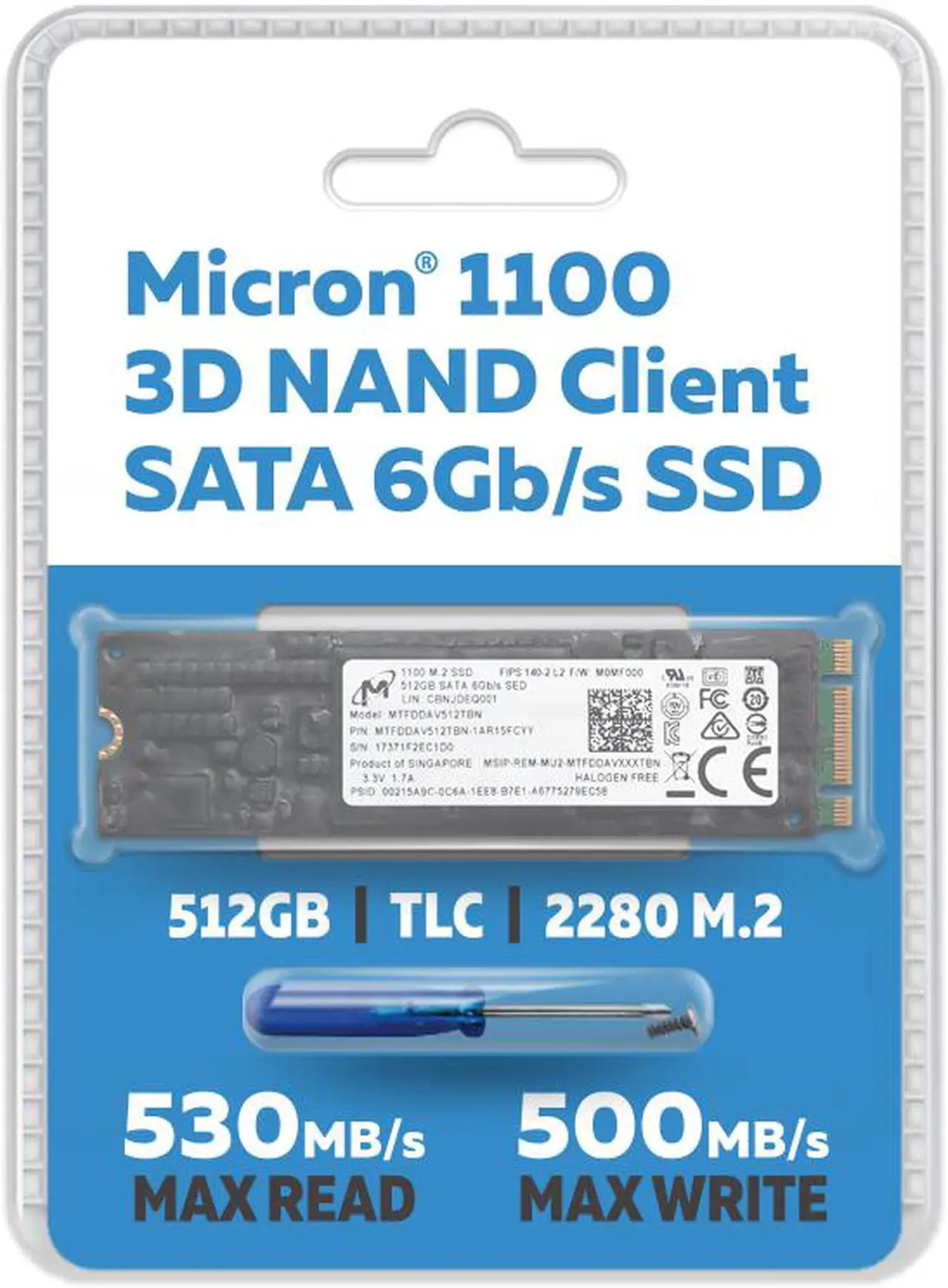 Micron 1100 512GB TLC 3D NAND M.2 Client SSD - Newegg.com