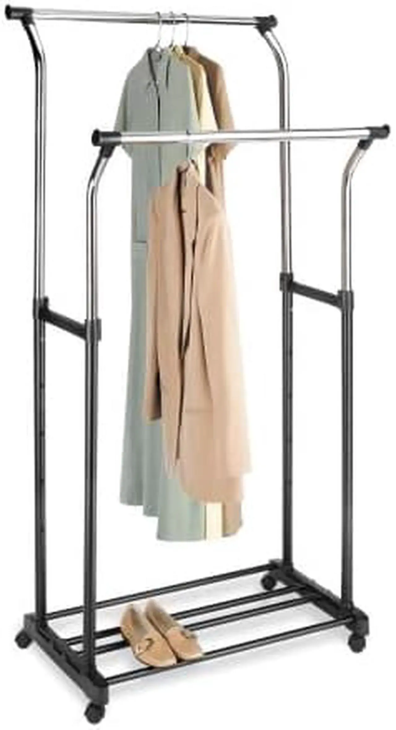 Whitmor Mfg. Ebony Chrome Adjustable Garment Rack 6021-368 - Newegg.com