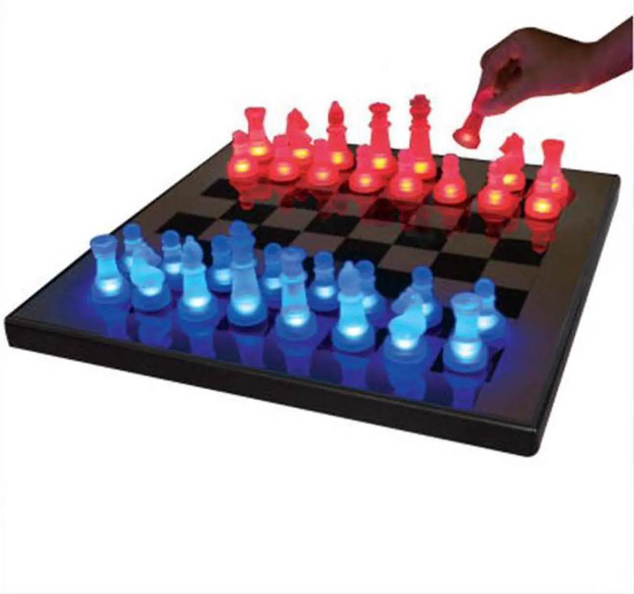 LumiSource SUP-LEDCHES-BR LED Glow Chess Set - Newegg.com