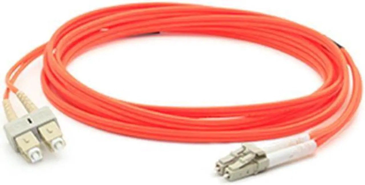 AddOn ADD-SC-LC-8M6MMF 26.25 ft. Multi-Mode fiber (MMF) Duplex SC/LC OM1 Orange Patch Cable ...