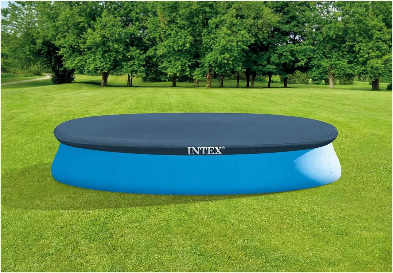 Intex Easy Set 15 Foot Round Above Ground Swimming Pool Cover, Pool Not ...