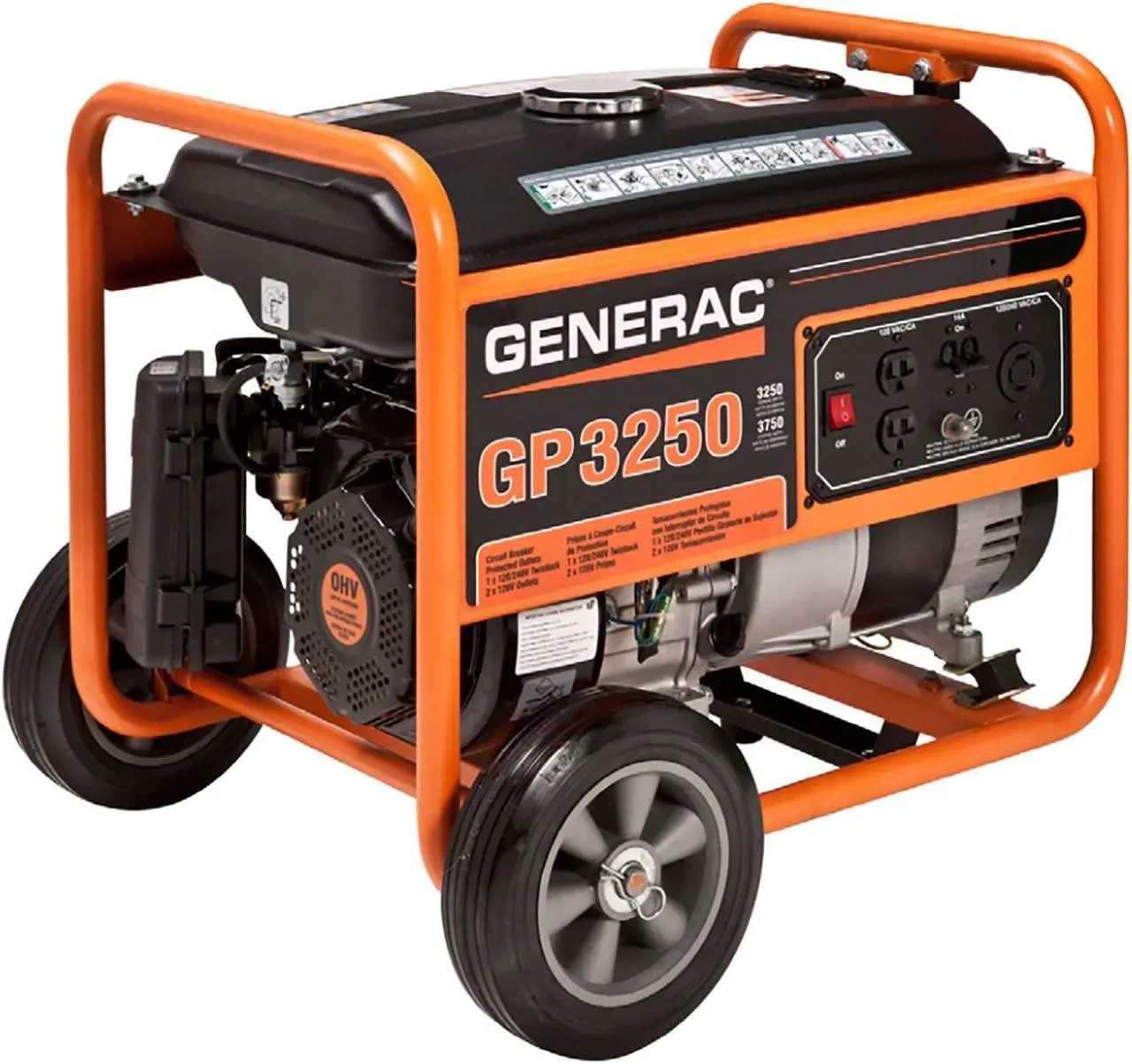 Generac GP Series 3250 3750W Gas-Powered Portable Generator - Newegg.com