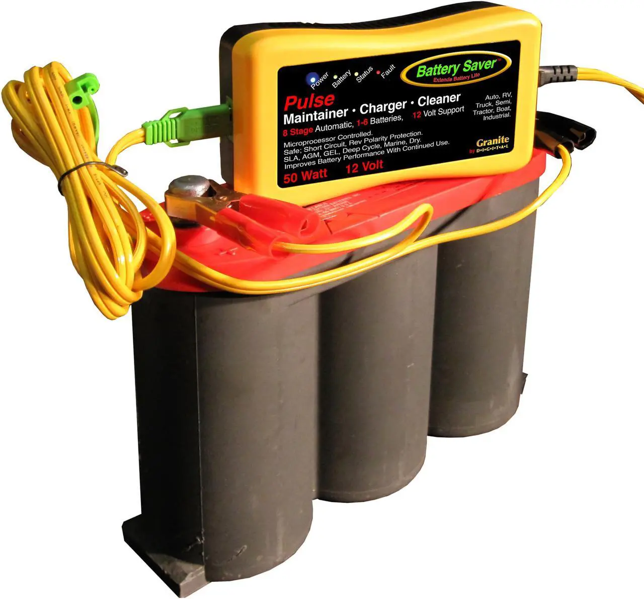 Battery Saver Battery Charger, Maintainer & Cleaner - (12 Volt) 50 Watt ...