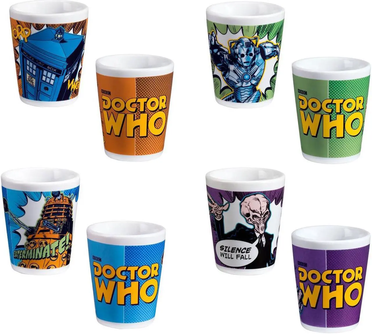 Vandor Doctor Who 4 pc. Ceramic Mini Glasses - Newegg.com