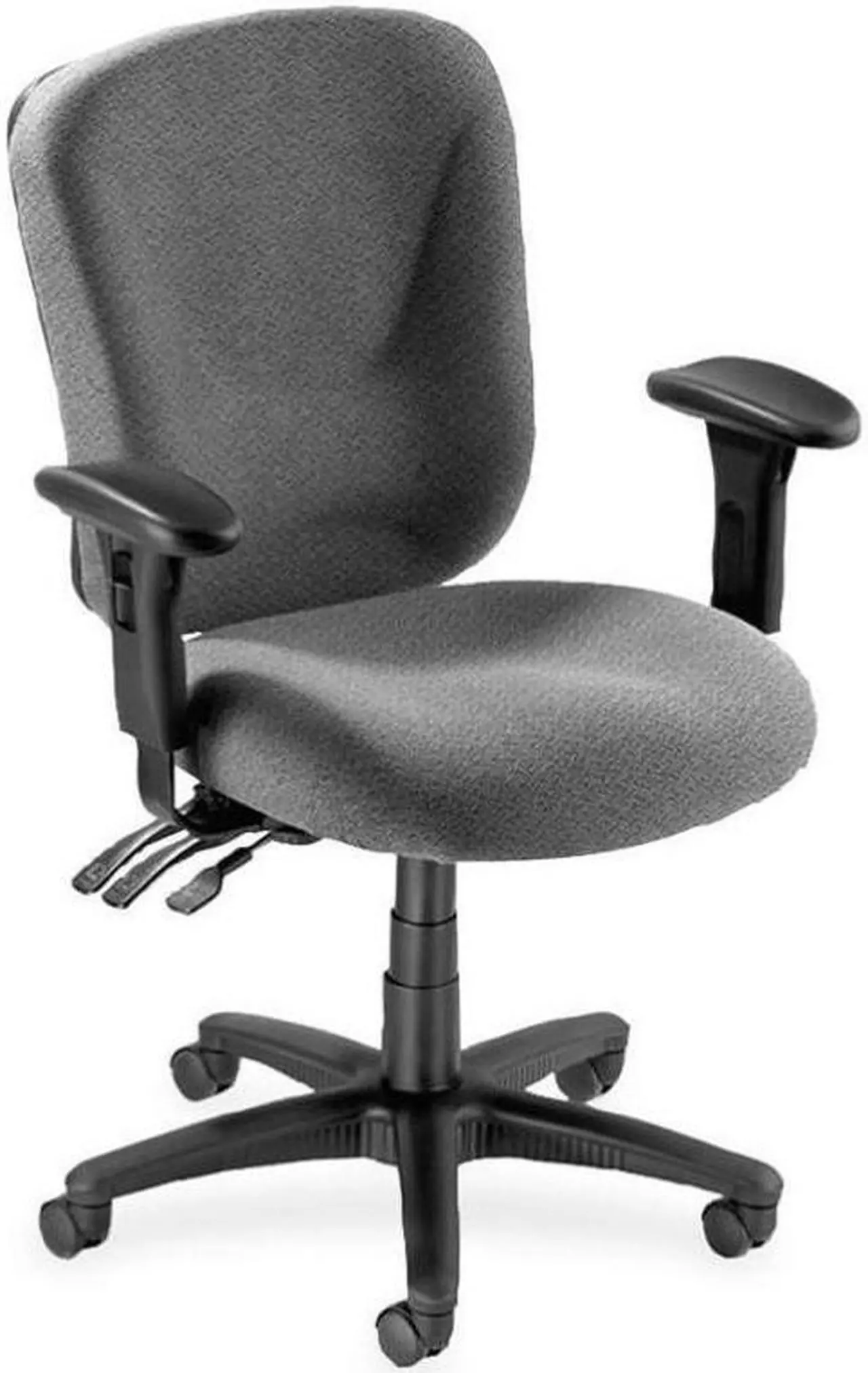 Lorell Mid-back Task Chair 26-3/4"x26"x39-1/4-42" Gray 66125 - Newegg.com