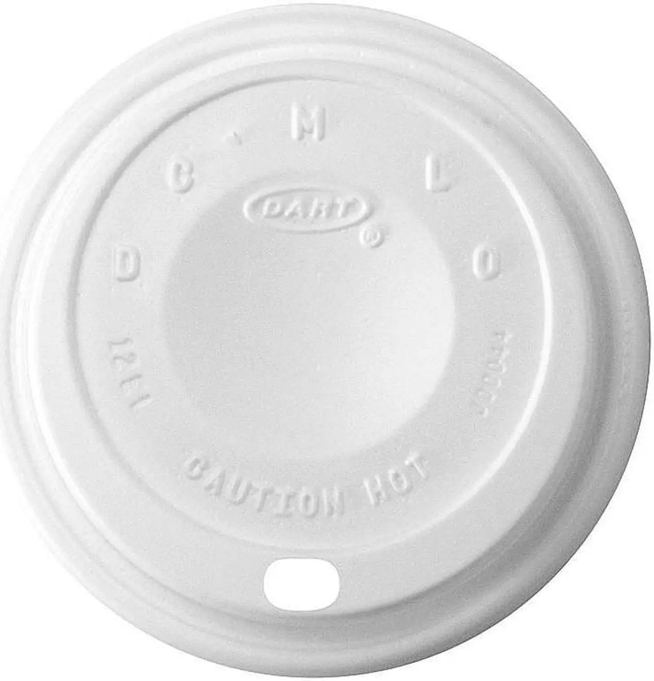 DART 12EL Lid for 10 to 14 oz. Hot Cup, Dome, Sip Through, White ...
