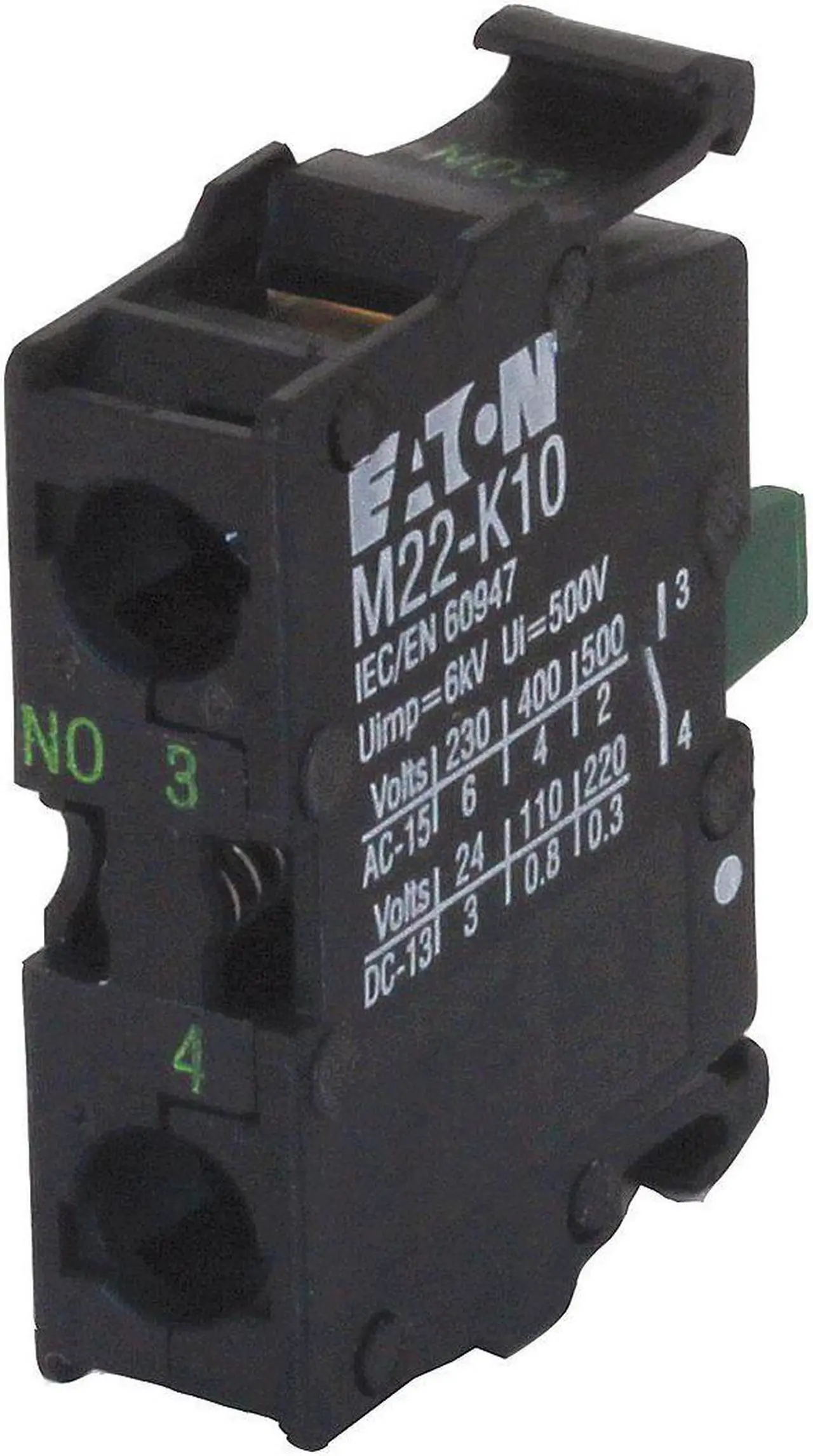 EATON M22-K10 Contact Block,Screw,Black,22mm,1NO - Newegg.com