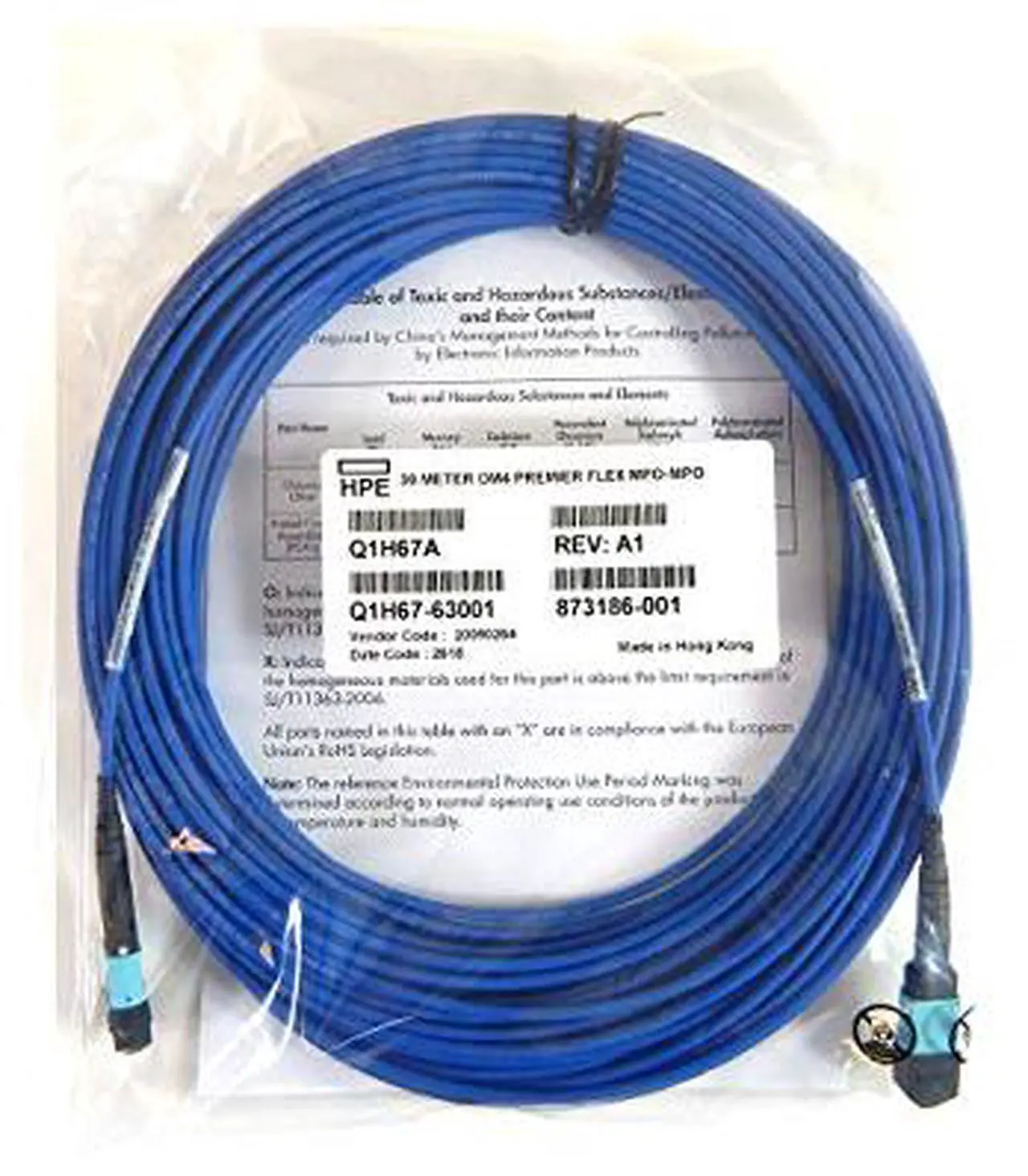 HPE Premier Flex MPO/MPO Multi - mode OM4 12 Fiber 30m Cable - Newegg.com