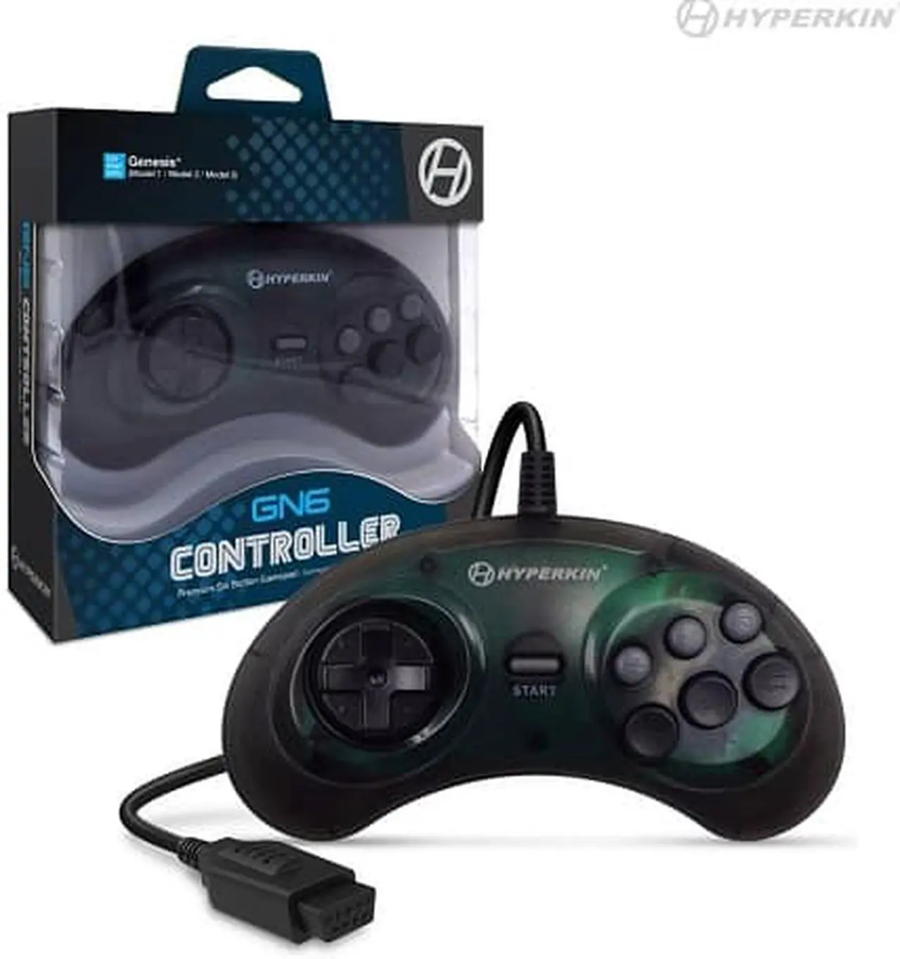 Hyperkin M07016-SB "GN6" Premium Controller For Genesis® (Space Black) - Newegg.com