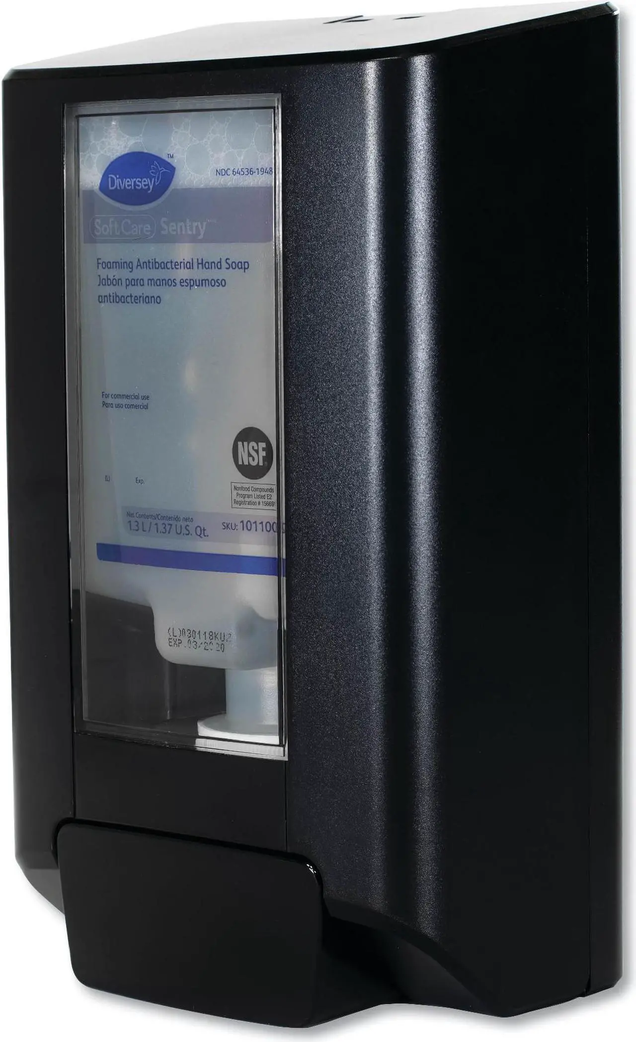 IntelliCare Dispenser II, 1.3 L, 9.06 x 19.45 x 11.22, Black, 6/Carton ...