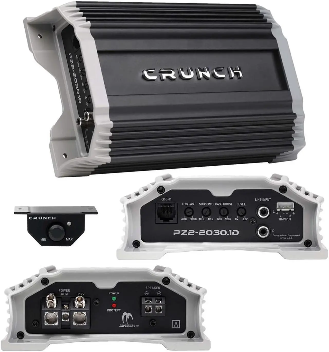 Crunch PZ2-2030.1D POWERZONE 2000 Watt Mono 1 Ohm Stable Car Audio ...