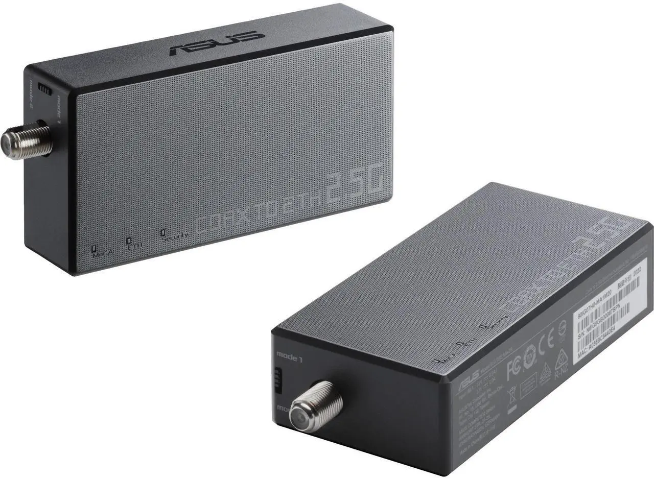 ASUS 2.5Gbps Ethernet over Coax Adapter Starter Kit (MA-25 2 pack ...