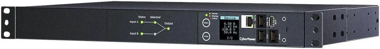 CyberPower PDU44005 Switched 1U 200 - 240 VAC 20A 10 ft Power Distribution Unit - Newegg.com