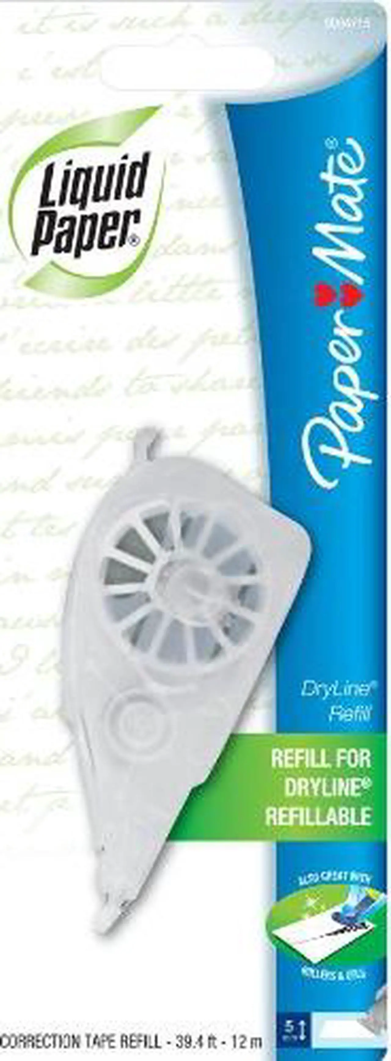 Paper Mate Liquid Paper 8004715 DryLine Correction Tape Refill, 1/6" x ...