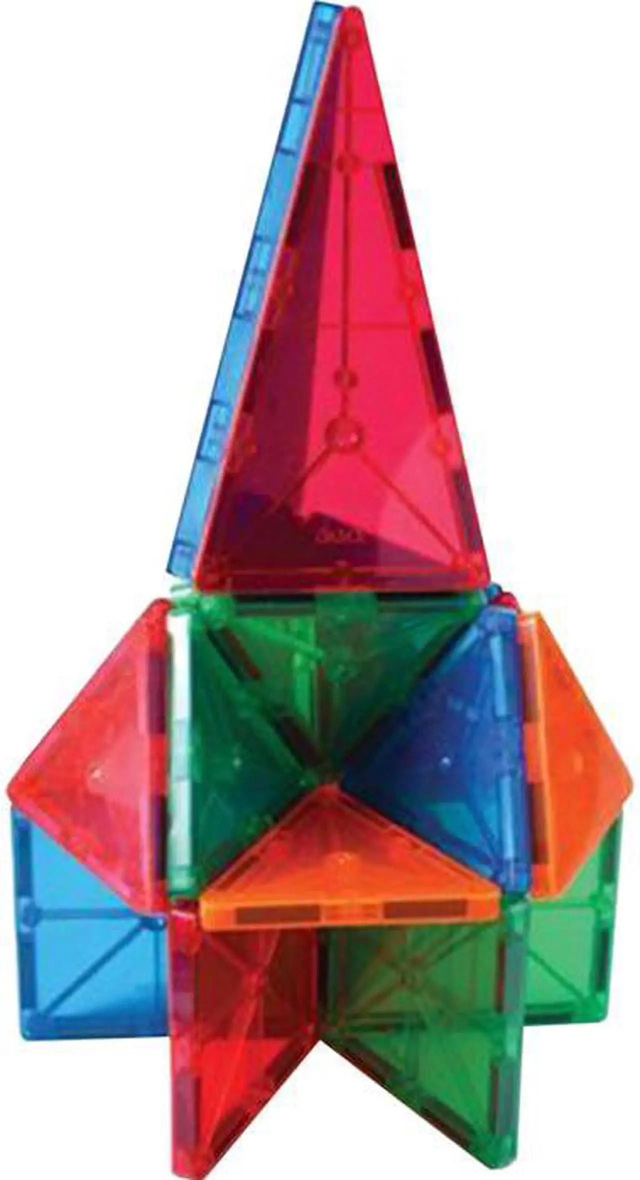 PicassoTiles 60 Piece Set 60pcs Magnet Building Tiles Clear Magnetic 3D Building Blocks ...