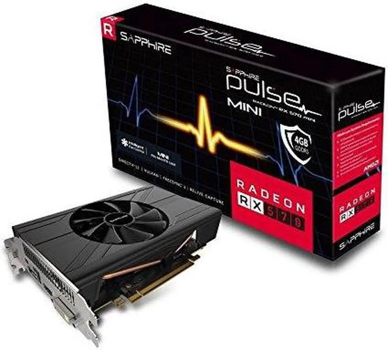 Sapphire 11266-34-20g PULSE Radeon RX 570 ITX 4G GDDR5 HDMI/DVI-D/DP ...