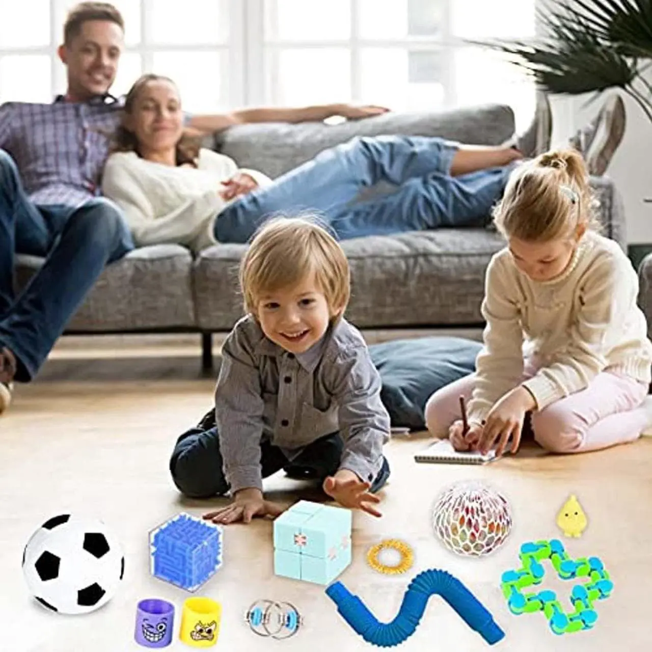 25 PCS ADHD Fidget Sensory Toys Sets, Bubble Popper Popitz, Relieve ...