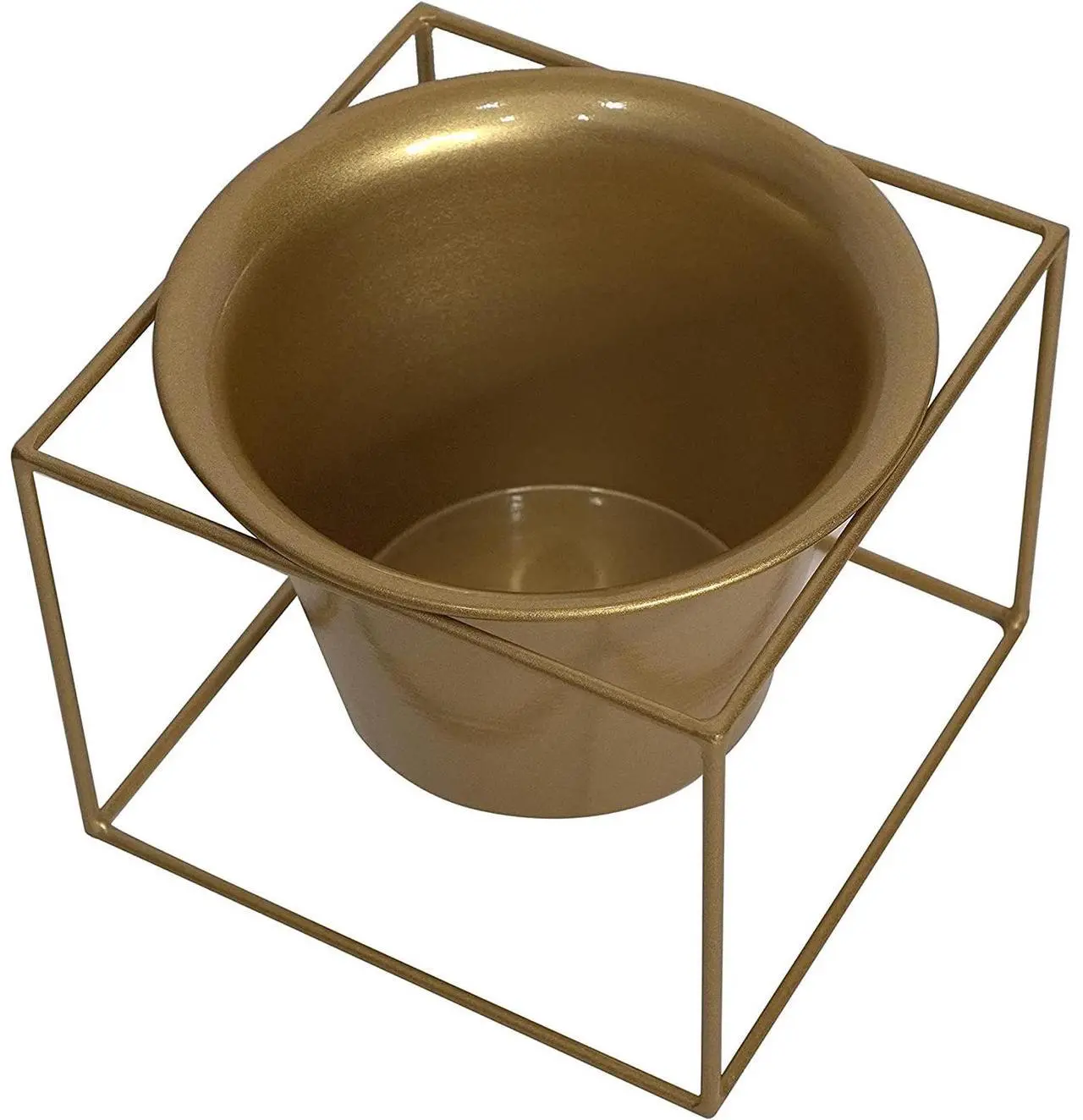 Metal Square 6" Home Garden Flower Plant Holder Removable Pot Stand ...