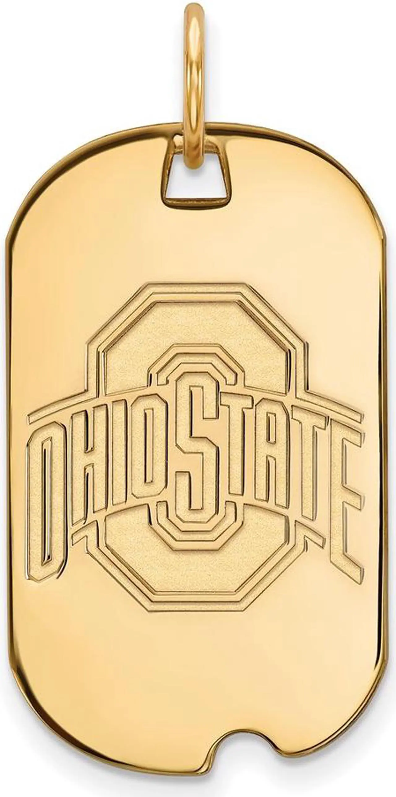 NCAA 14k Yellow Gold Ohio State Dog Tag Pendant - Newegg.com