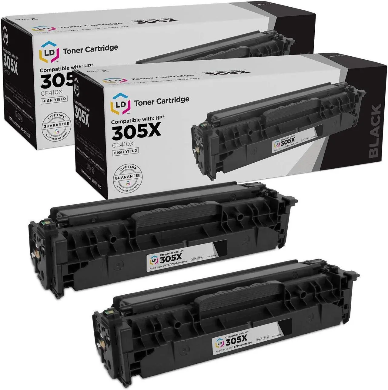 LD Products Compatible Toner Cartridge Replacement for HP 305X CE410X ...