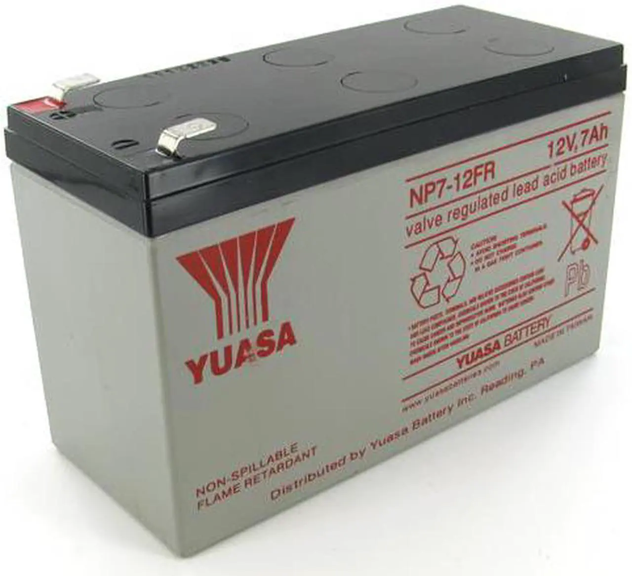 Yuasa NP7-12FR 12V/7Ah Sealed Lead Acid Battery-F2 Terminal - Newegg.com