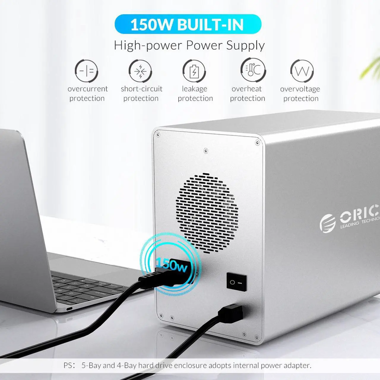 ORICO Aluminum 5 Bay USB 3.0 to SATA External Hard Drive Enclosure ...