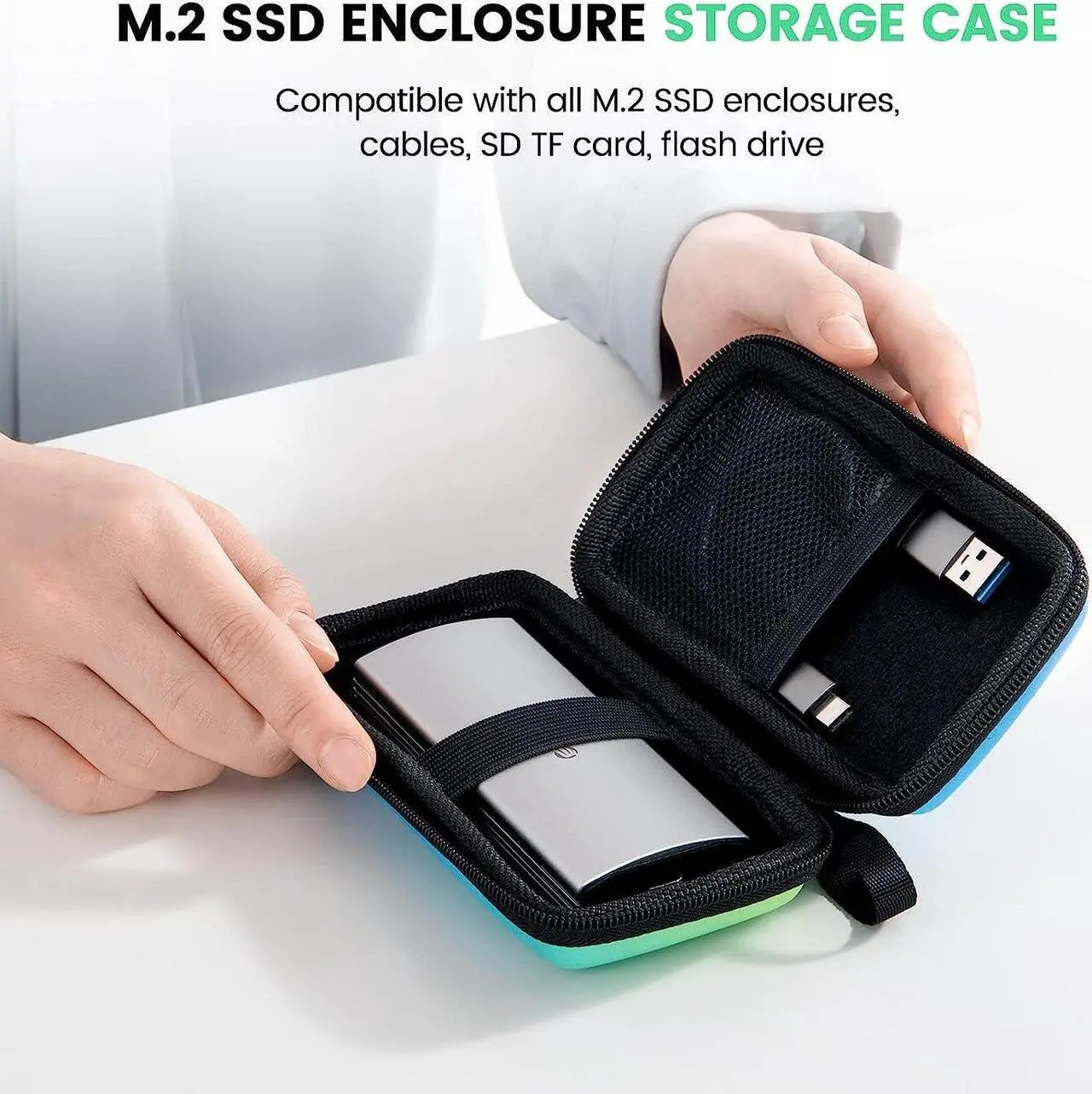 ORICO Portable Solid State Drive Case for M.2 NVMe/SATA SSD Enclosure ...