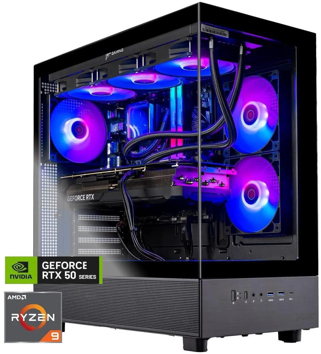 Skytech Azure Gaming PC Desktop, Ryzen 9 9900X3D 4.4 GHz, NVIDIA RTX ...