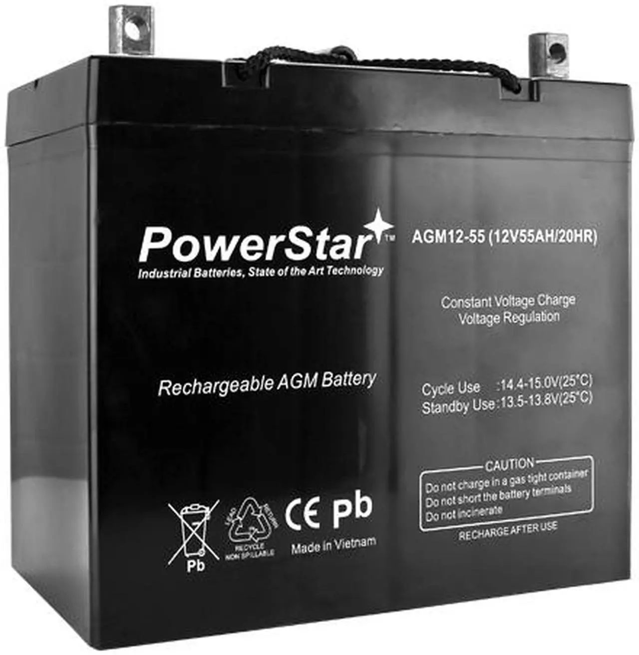 PowerStar UB12550 (Group 22NF) Battery - Universal Battery - 12V 55Ah ...