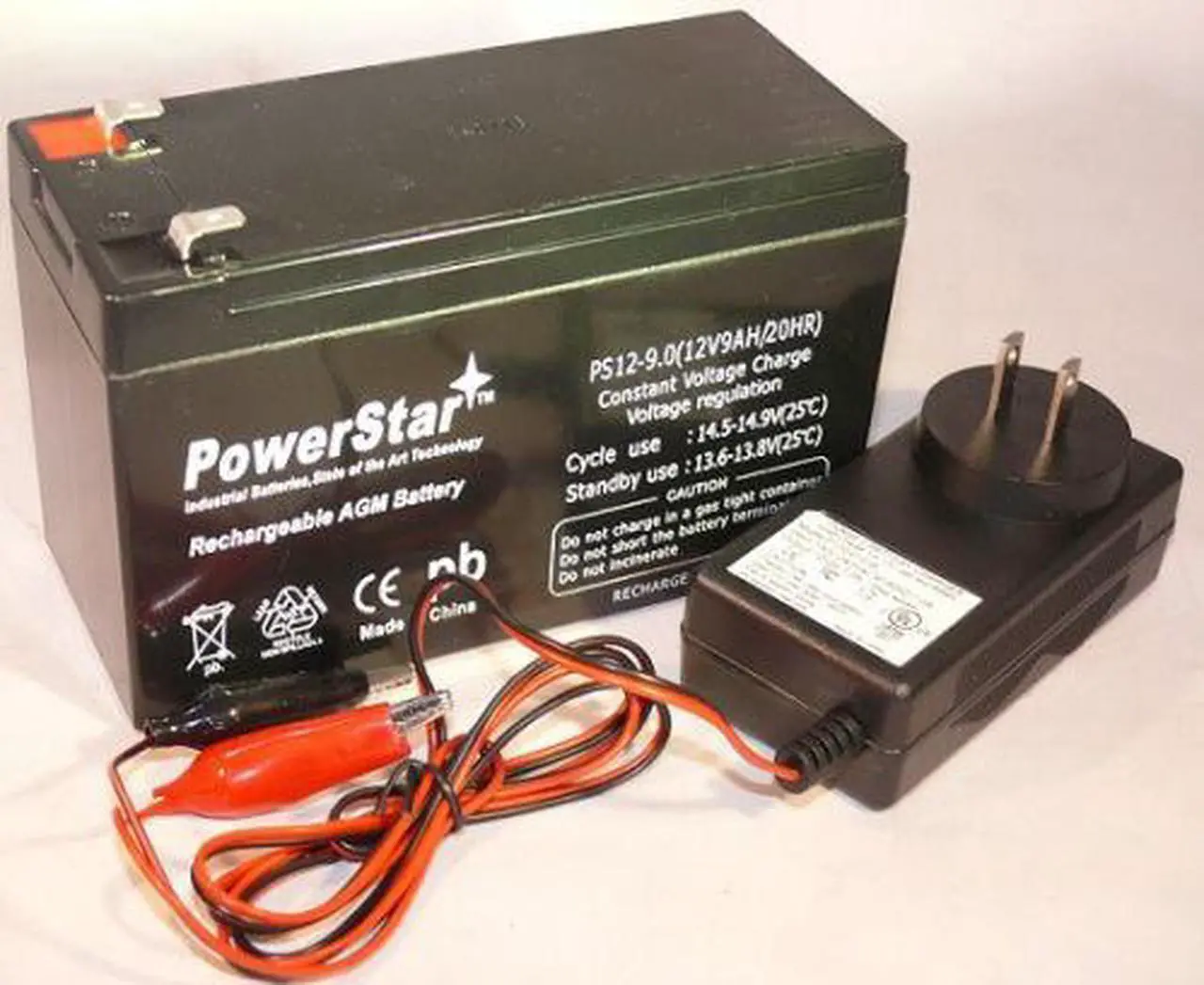 12V 9AH SLA Battery CP1290 6-DW-9 HR9-12 PS-1290F2 Replaces + FREE ...