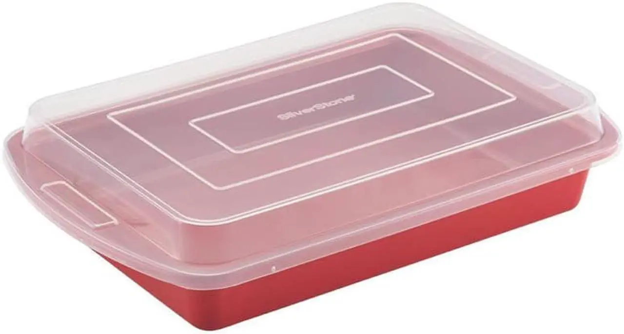Silverstone 9x13-in. Ceramic Nonstick Cake Pan with Lid, Red - Newegg.com