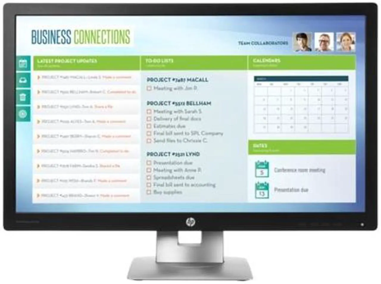 HP E272q 27" Black Professional Quad HD IPS Monitor 2560 x 1440 and 60 ...