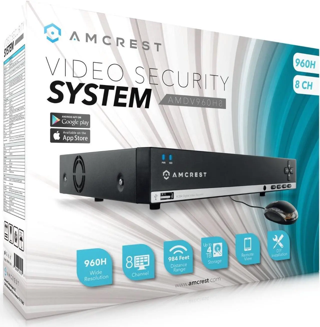 Amcrest 960H 8CH Video Security System - 960H DVR with 8 Channels, 1TB ...