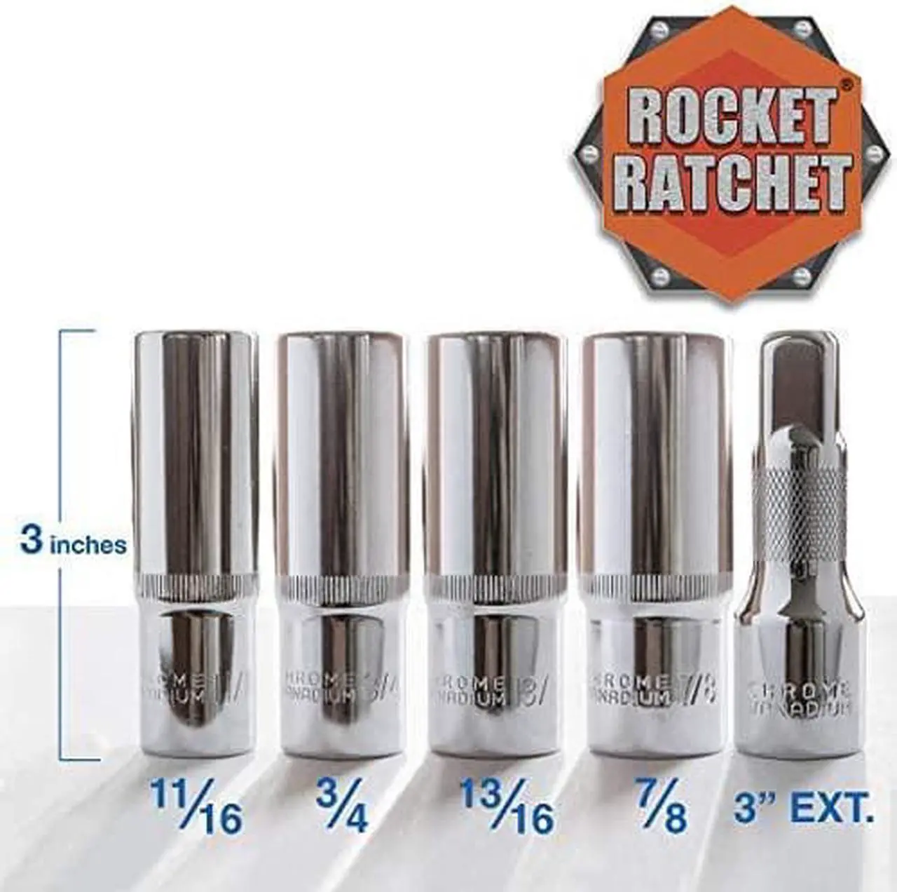 Rocket Ratchet Two-Hand Heavy Duty Socket Wrench Set - Newegg.com