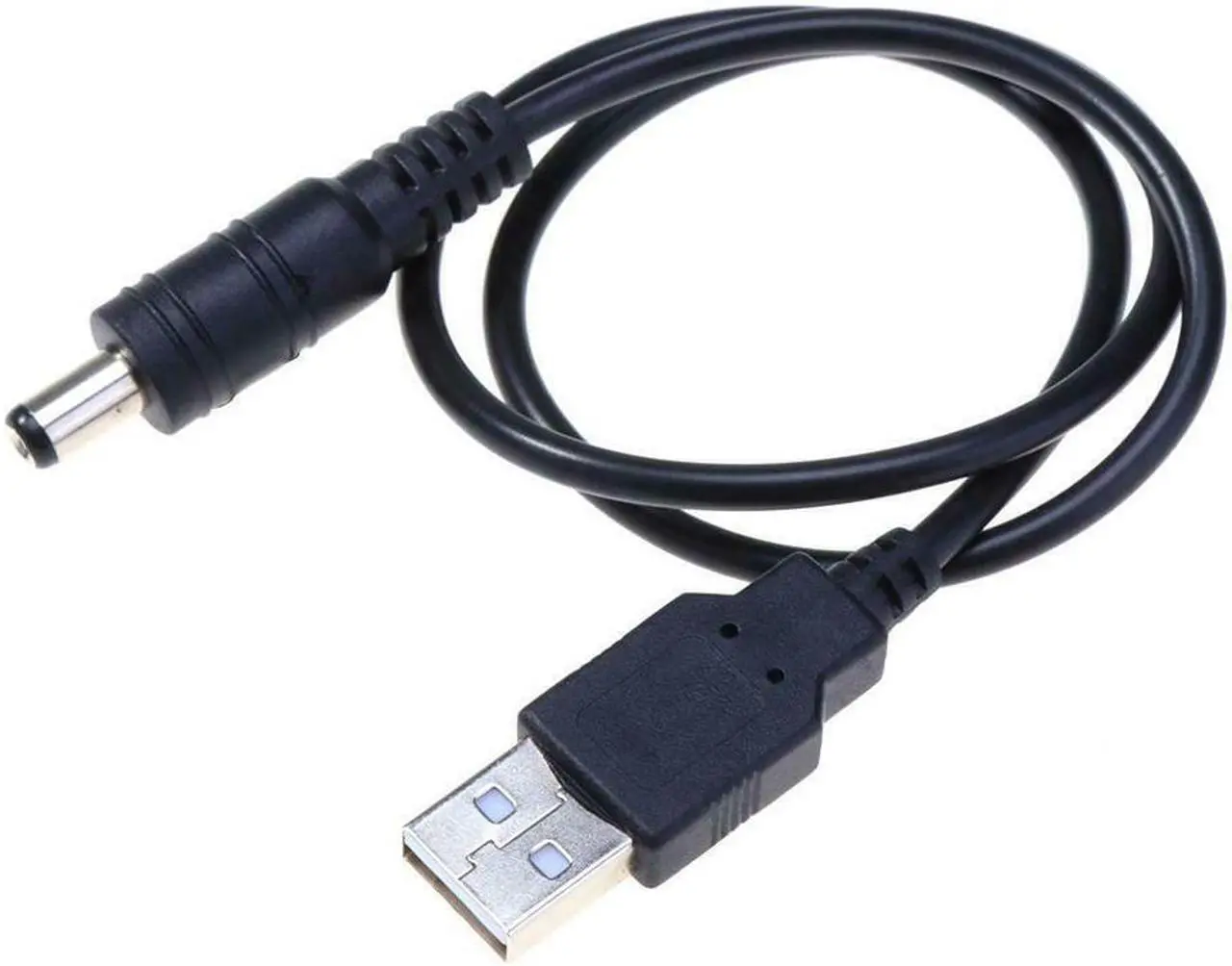 1.5ft 50cm USB to 5.5mm x 2.1mm Male Coaxial Barrel 5V DC Power Cable ...