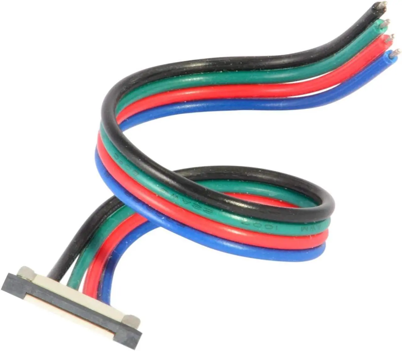 10mm LED Light Strip RGB Connector Pigtail Clip fr Color Changing 5050 ...