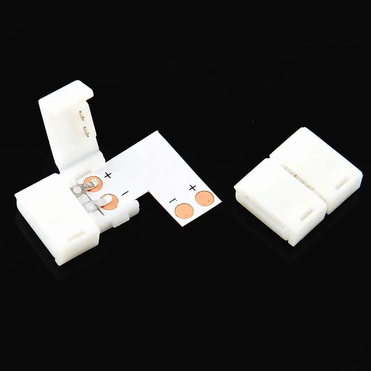 5x 8mm 90-Degree Right Angle L-Shape LED Strip Solderless Coupler ...