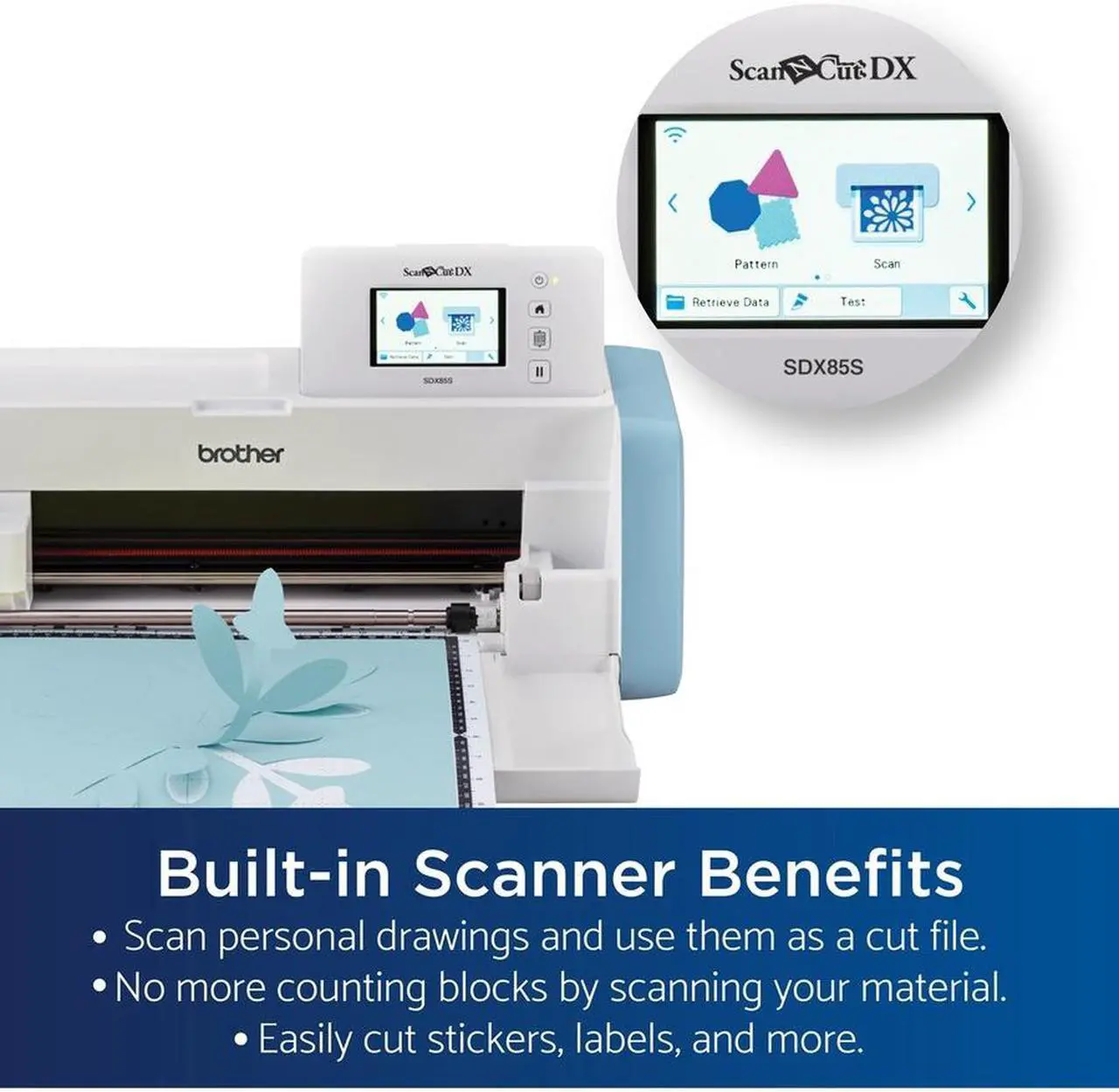 Brother ScanNCut DX SDX85 Electronic Cutting Machine & Scanner, Sky ...